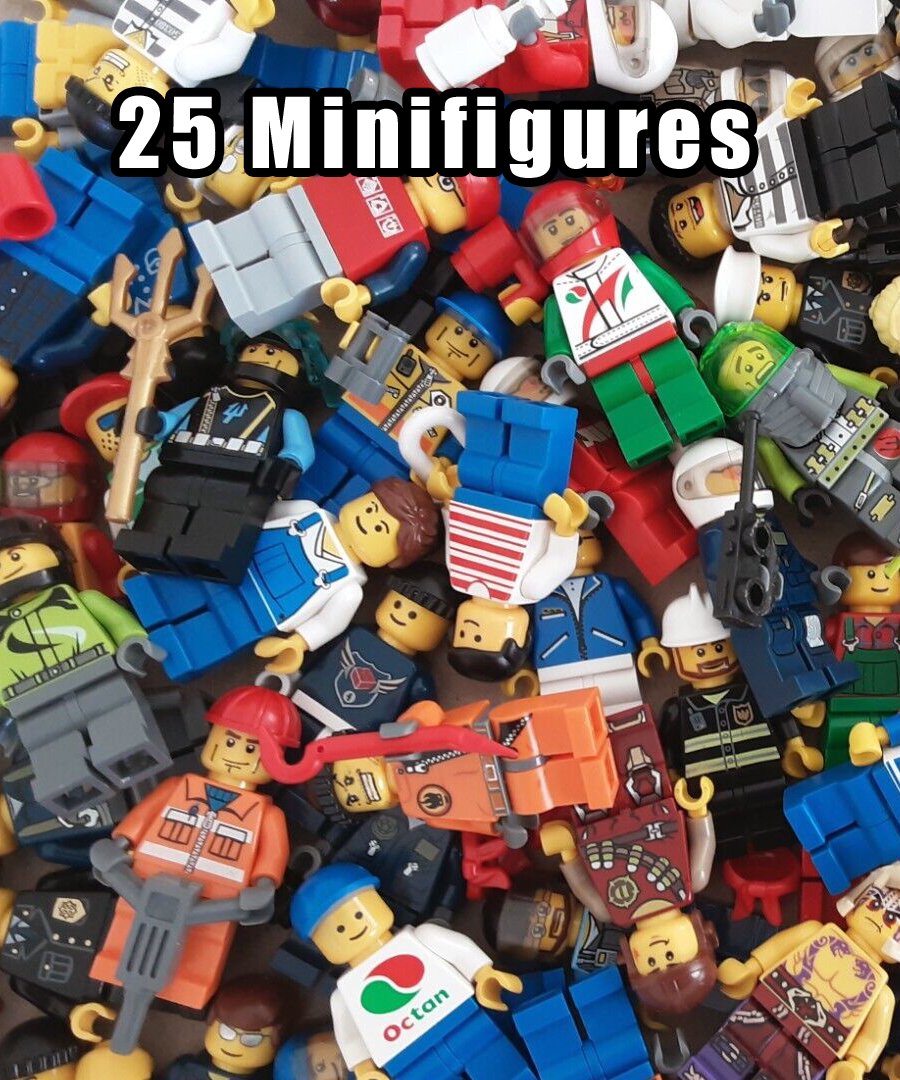 FREE ADDITIONAL 25 MYSTERY LEGO® MINIFIGURES – Brick Bundles